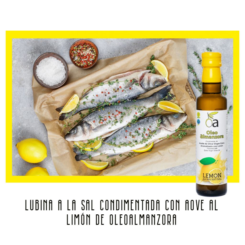 LUBINA A LA SAL CONDIMENTADA CON AOVE AL LIMÓN DE OLEOALMANZORA ...